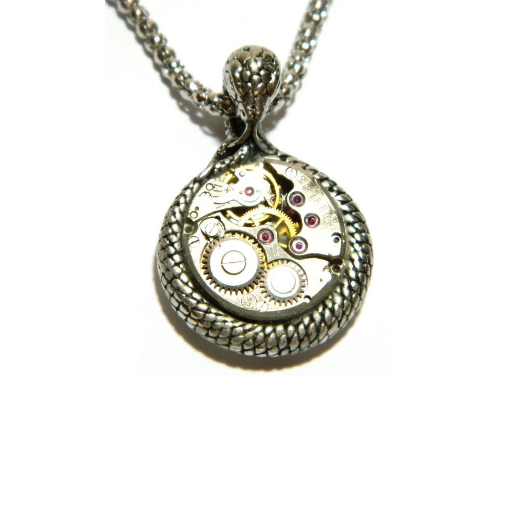 Gothic Time Serpent Steampunk Snakes Head Knot Miniature Clockwork ...