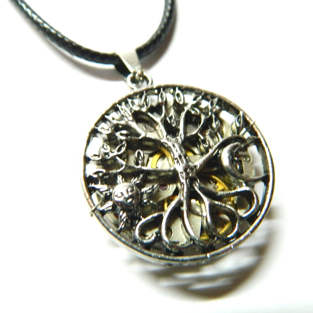 Steampunk Norse Viking Yggdrasil World Tree Pagan Spiral Amulet Pendant ...