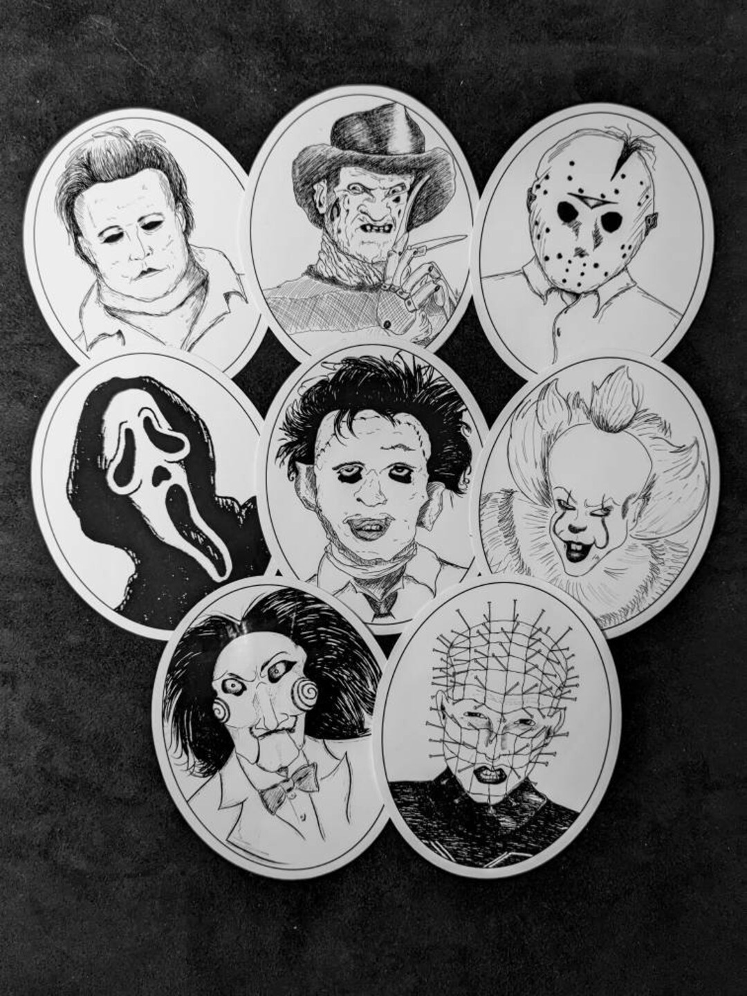 Portraits of Horror Vinyl Sticker Bundle - Etsy