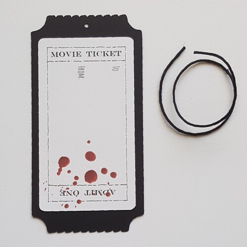 Horror Movie Ticket Gift Tag - Etsy