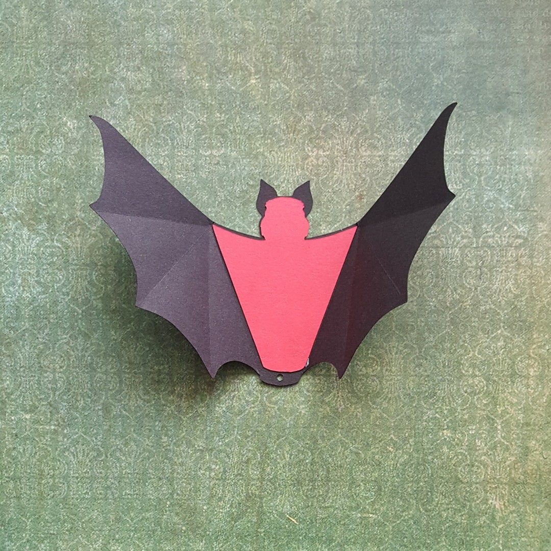 Red Bat Gift Tag - Etsy