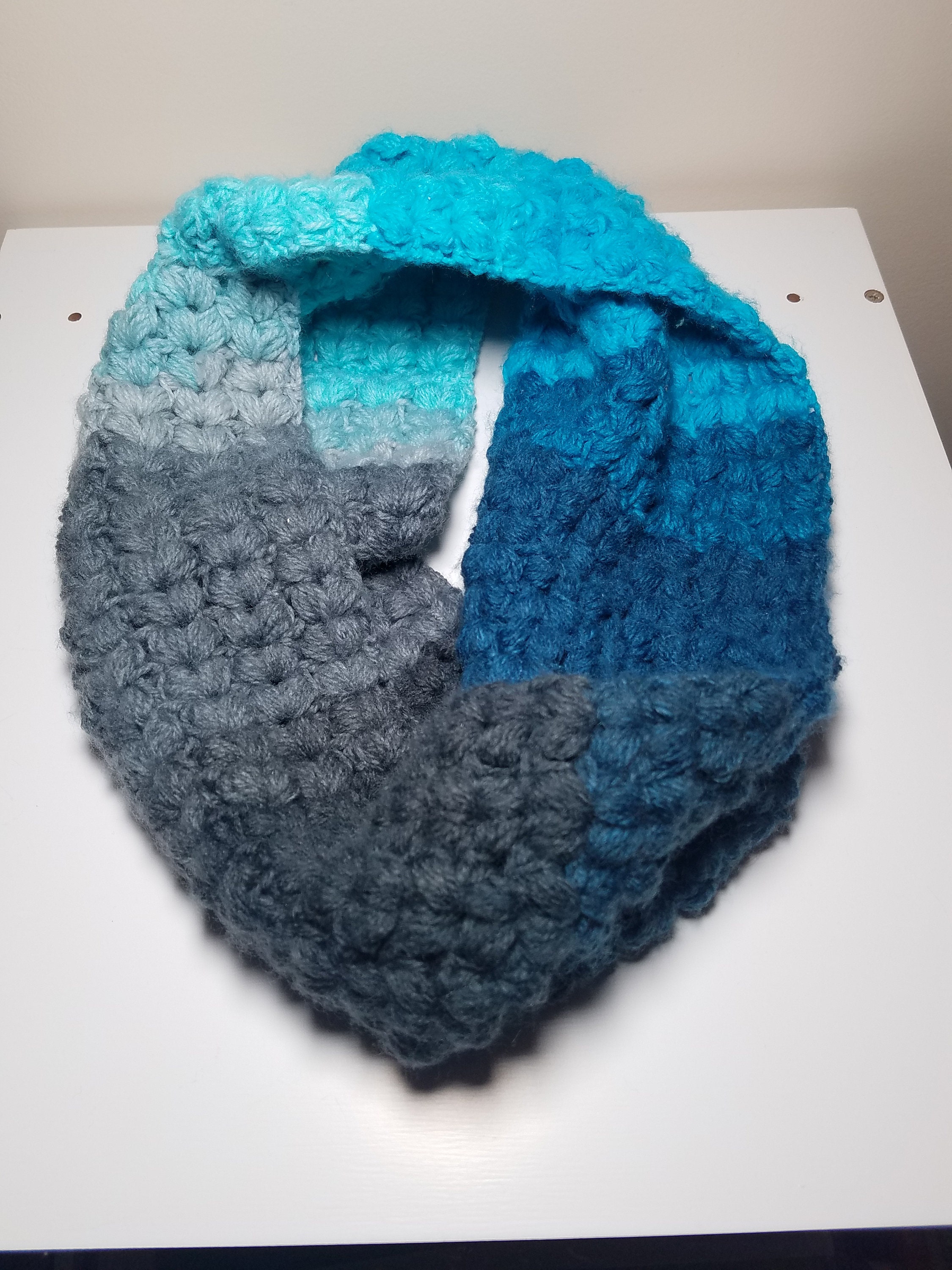 Infinity V-puff Stitch Scarf Crochet Pattern Digital Download Pattern ...