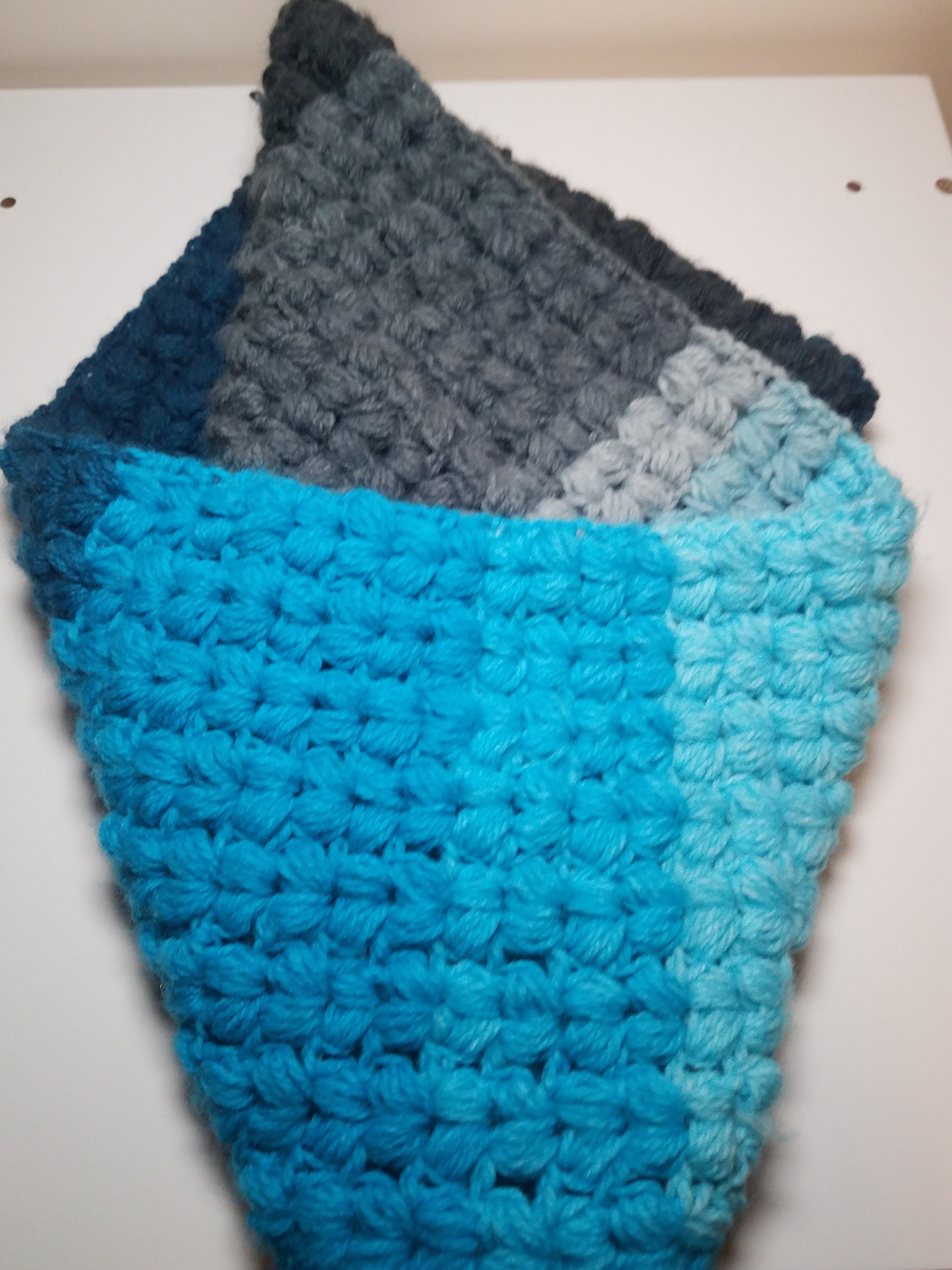 Infinity V-puff Stitch Scarf Crochet Pattern Digital Download Pattern ...