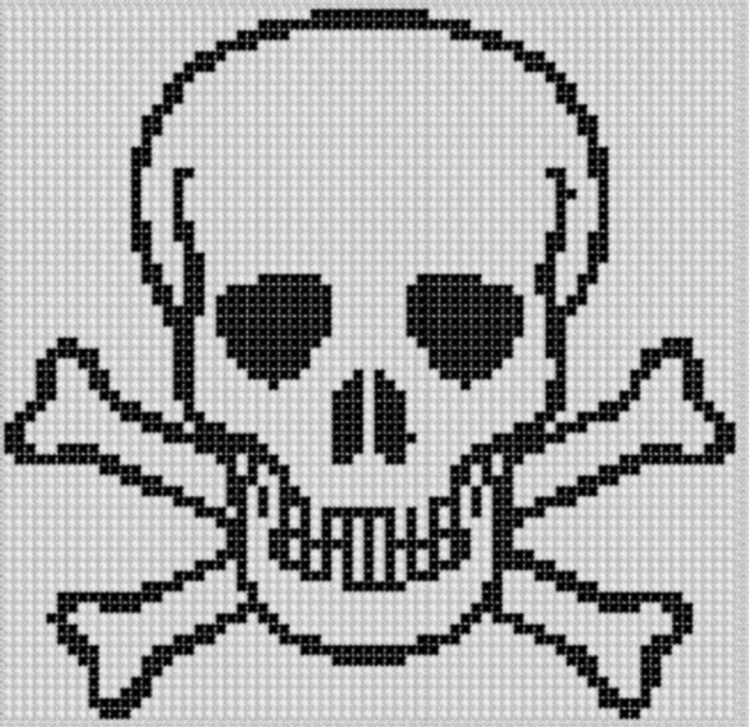 Skull and Cross Bones Cross Stitch Pattern - Etsy