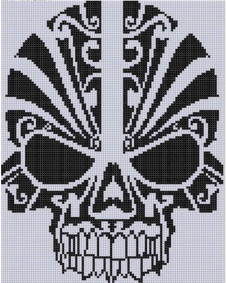 Skull Cross Stitch Pattern - Etsy