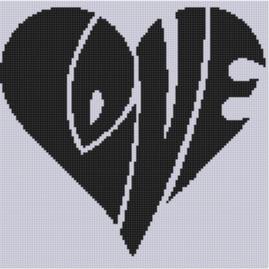 Love Heart Cross Stitch Pattern - Etsy