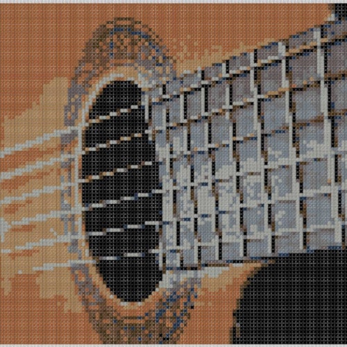 Electric Guitar Cross Stitch Pattern Guitar Cross Stitch - Etsy