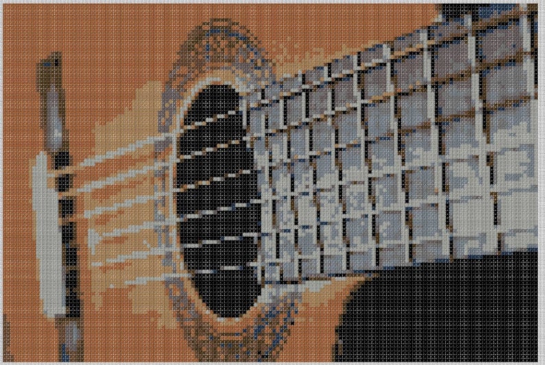 Guitar Strings Cross Stitch Pattern - Etsy