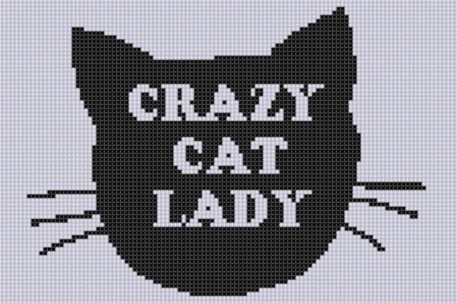 Crazy Cat Lady Cross Stitch Pattern - Etsy