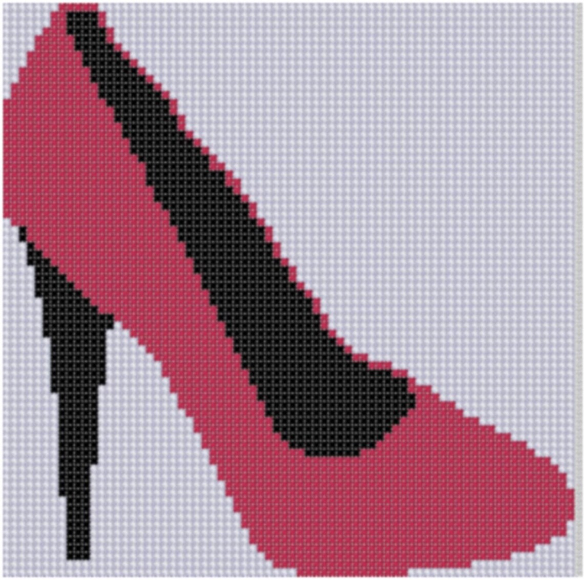 Red High Heel Shoe Cross Stitch Pattern - Etsy
