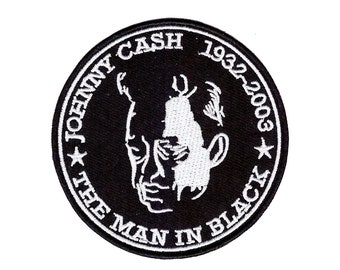 Johnny Cash Embroidered Patch Badge Applique Iron On - Etsy