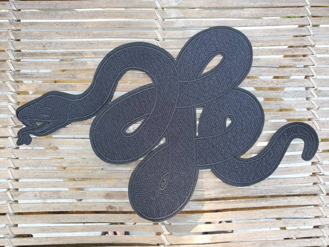 Black Snake Back Patch - Iron On - Etsy