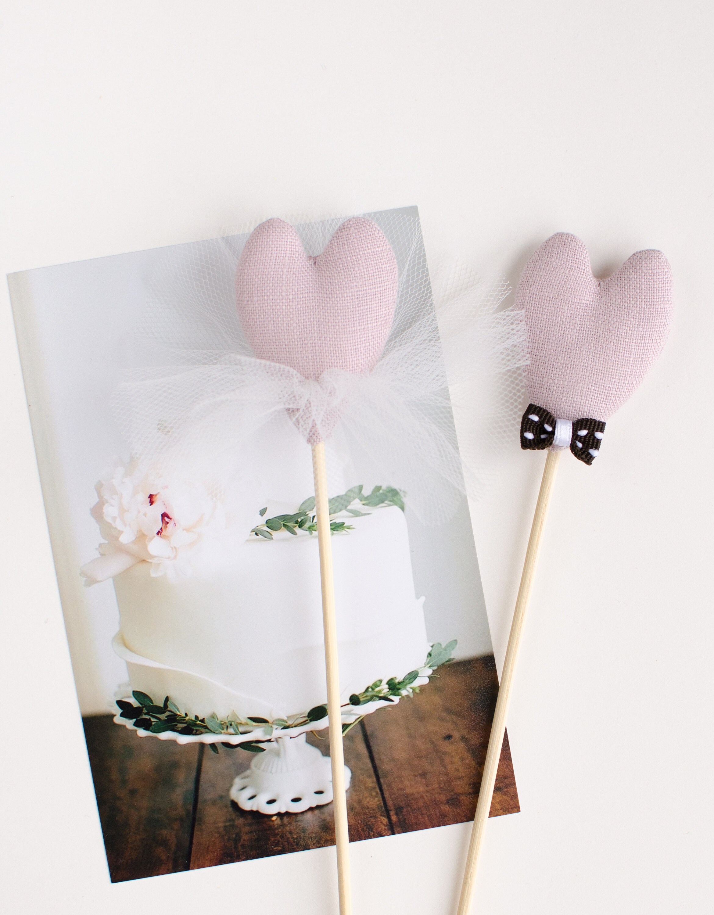 Pink Hearts cake topper Bride and Groom Wedding cake topper | Etsy