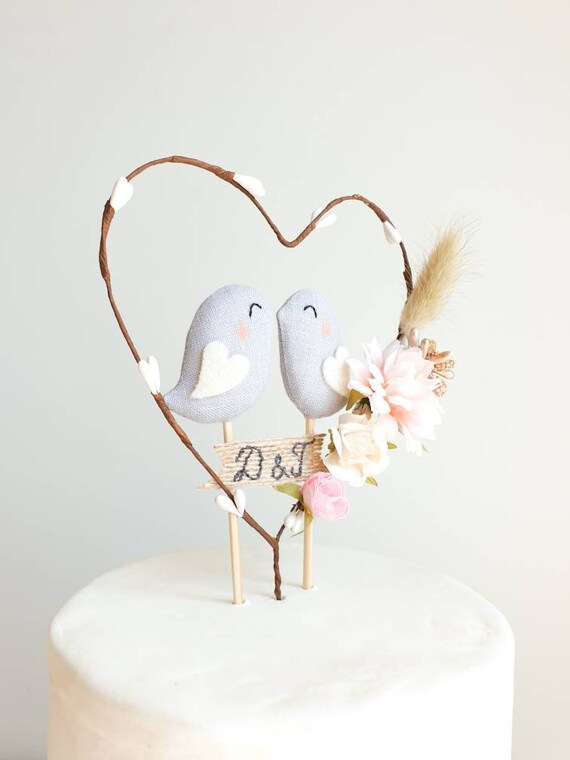 Rhinestone Cake Topper Bird