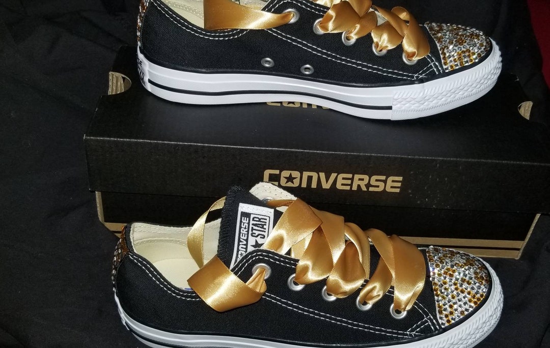 Black Bling Converse WEDDING BLING Custom Bling Converse Birthday Bling ...
