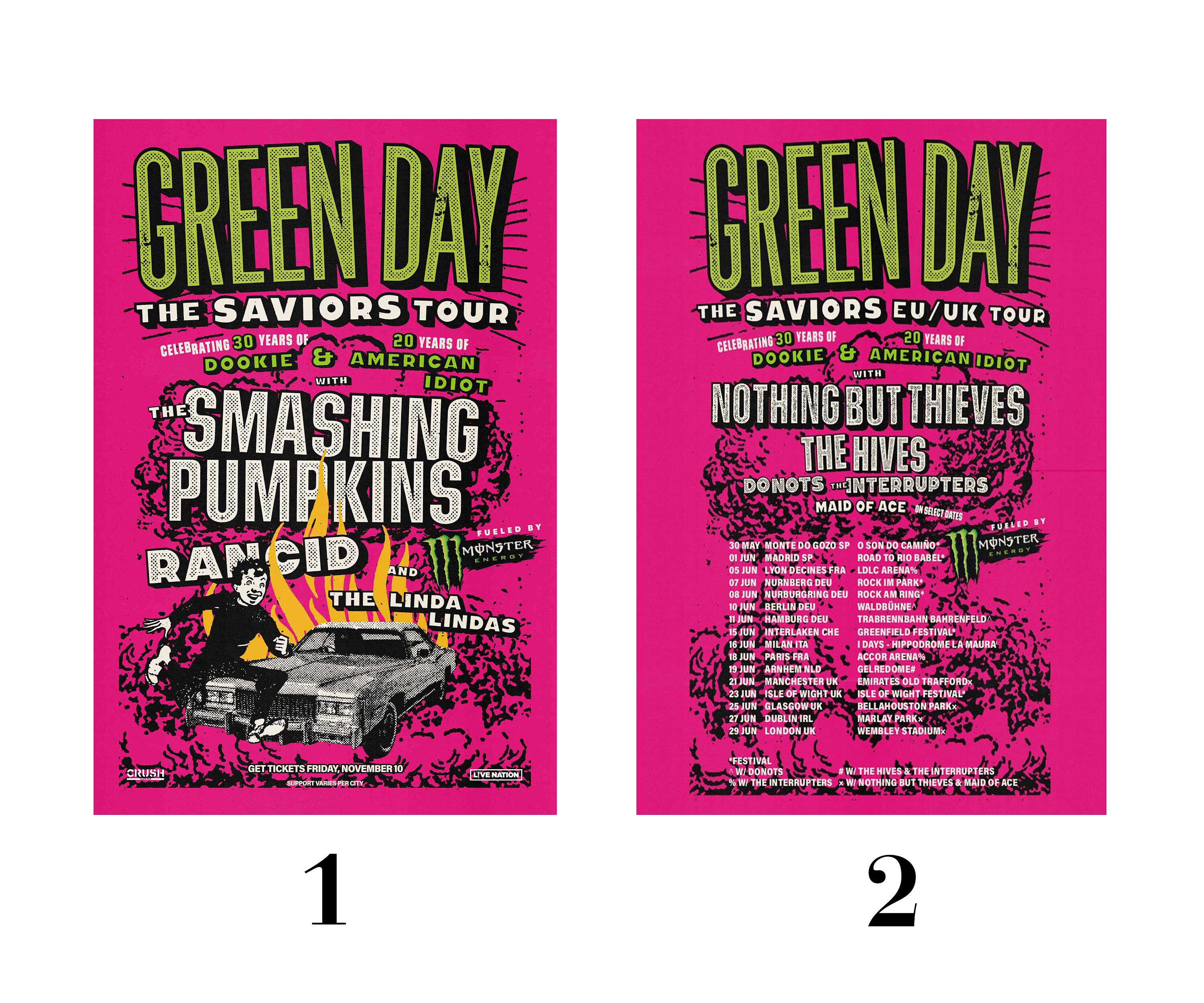 Green Day The Saviors Tour 2024 poster - poster gift sold by Limpet | SKU 100222630 | 55% OFF ...