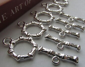Lrg SNAKE Toggle Jewelry Clasps Antique Silver Plated 47mm 2 - Etsy