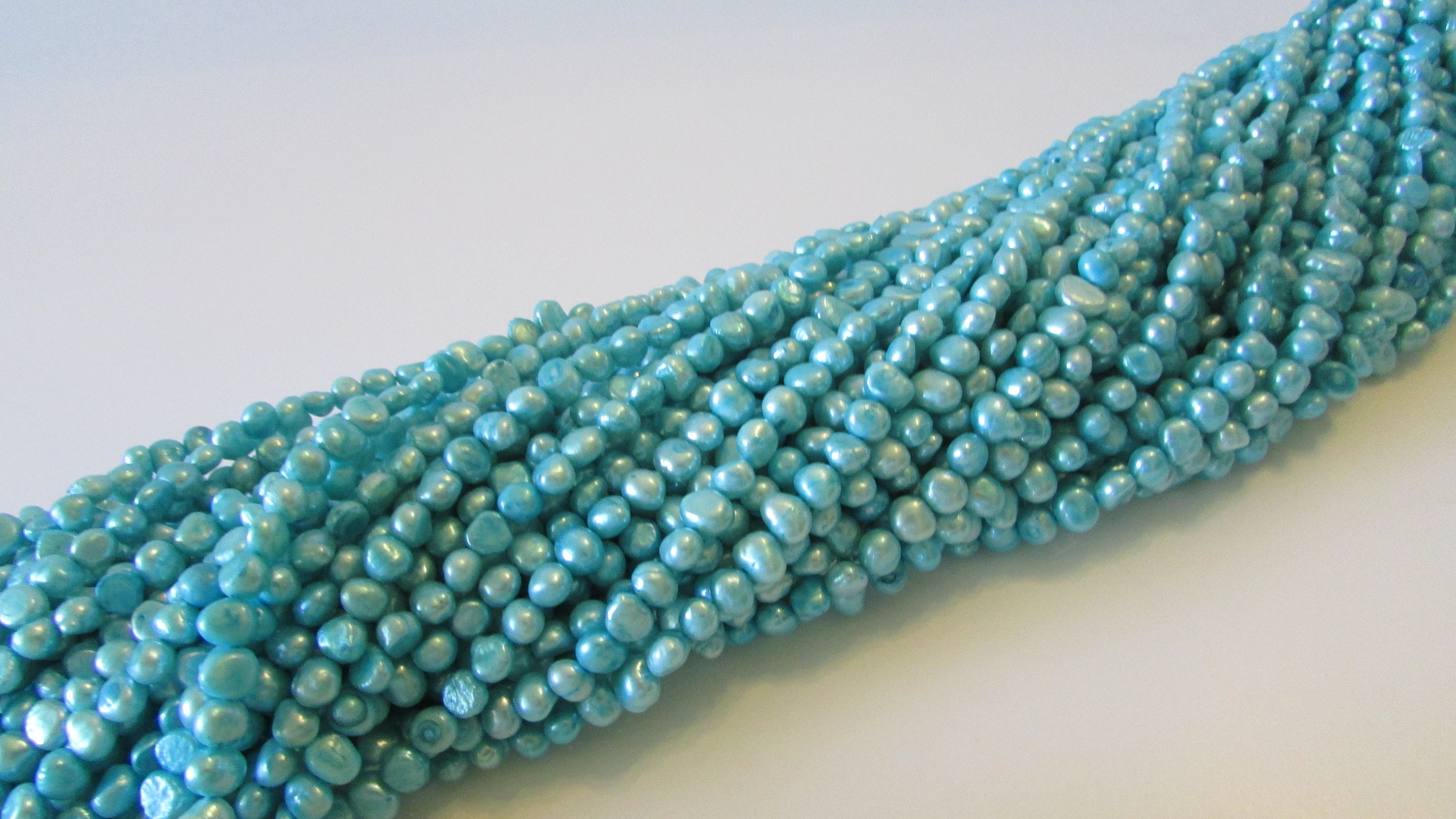 6-8mm Darker Blue Pearl Freshwater Pearl Baroque Pearl Blue | Etsy