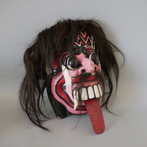 Balinese Rangda Demon Mask H24cm, Polychrome Handpainted Carved Wooden ...