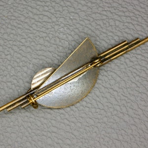 Antique Brass Pin Brooch Abstract Design 1920's Art Deco - Etsy