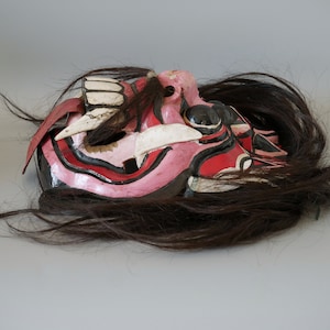 Balinese Rangda Demon Mask H24cm, Polychrome Handpainted Carved Wooden ...