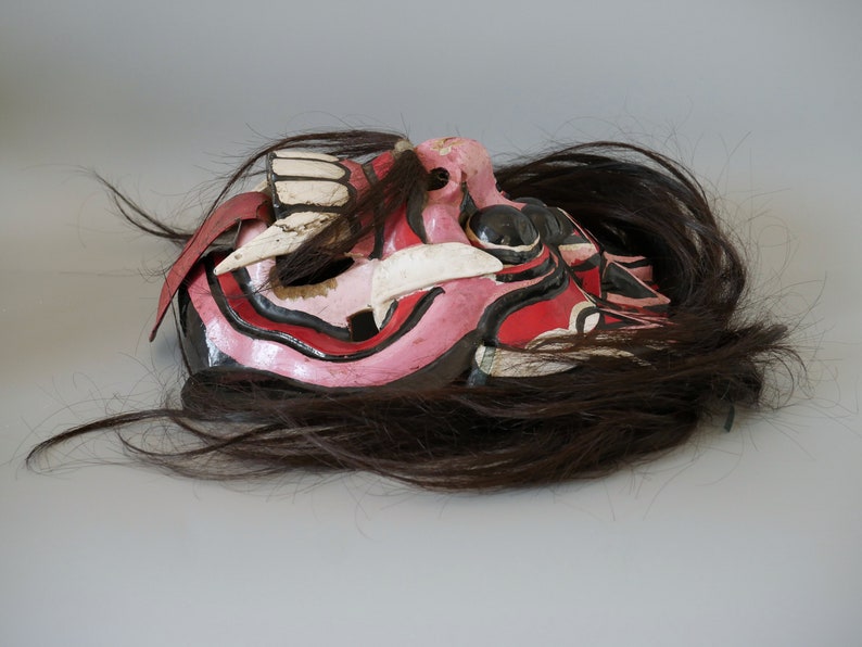 Balinese Rangda Demon Mask H24cm, Polychrome Handpainted Carved Wooden ...