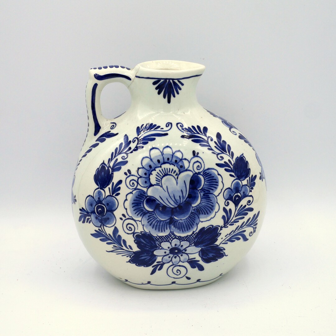 Vintage Delft Blue Cruet H12cm Decanter Oil Vinegar Bottle With ...