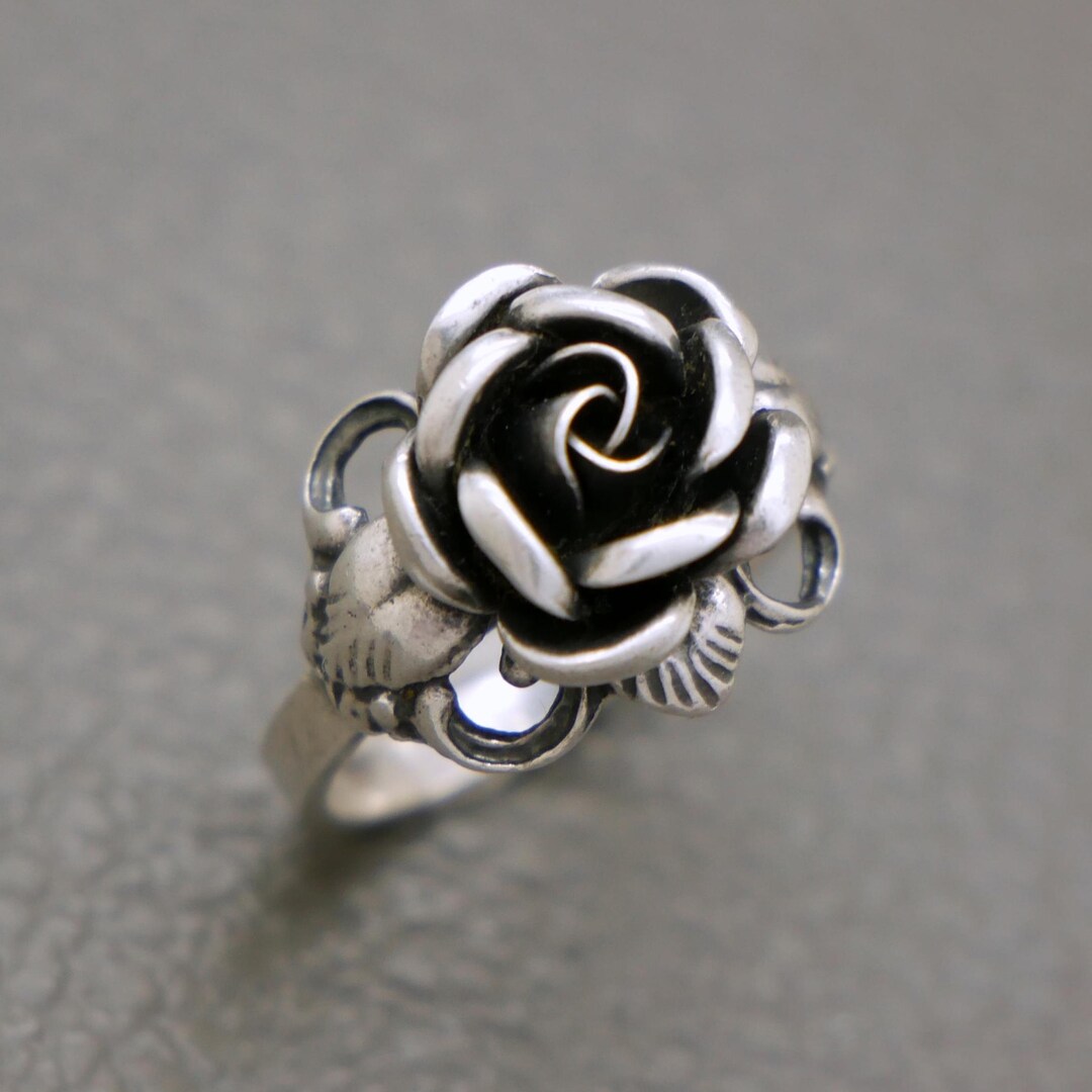 TEKA Studio Rose Flower Sterling Silver Ring Size 6.50 - Theodor Klotz ...