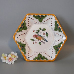 Makkum Wall Plate D17cm, Ring Tray, Royal Tichelaar Handpainted Bird ...