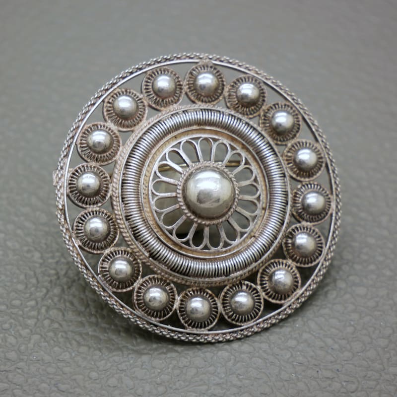 Button Brooch - Etsy
