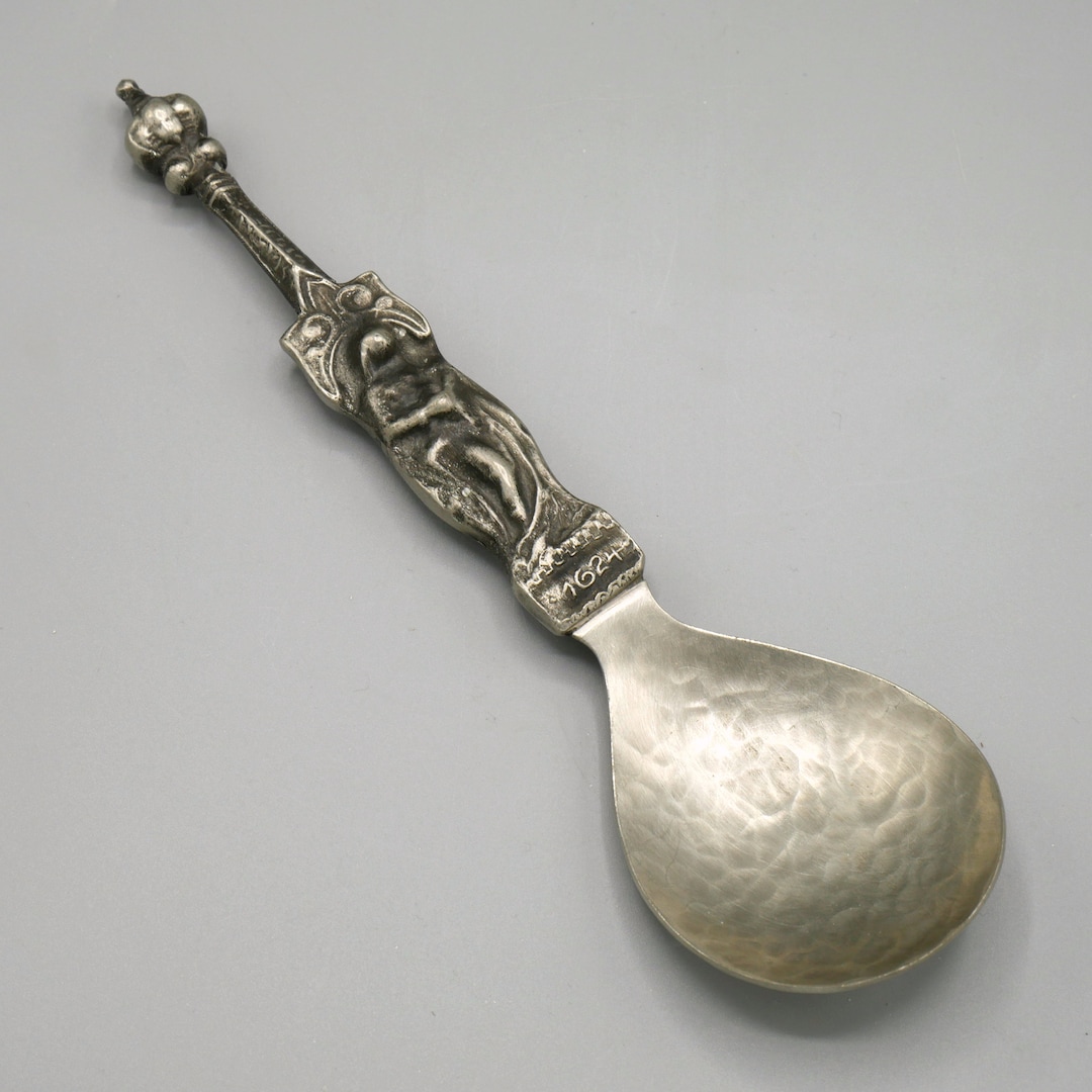 Vintage Norway Pewter Spoon - Hand Hammered Scandinavian Design ...