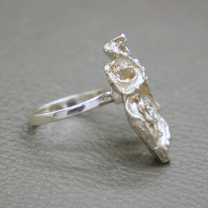Vintage Sterling Silver Ring Dramatic Brutalist Design Jewelry - Etsy