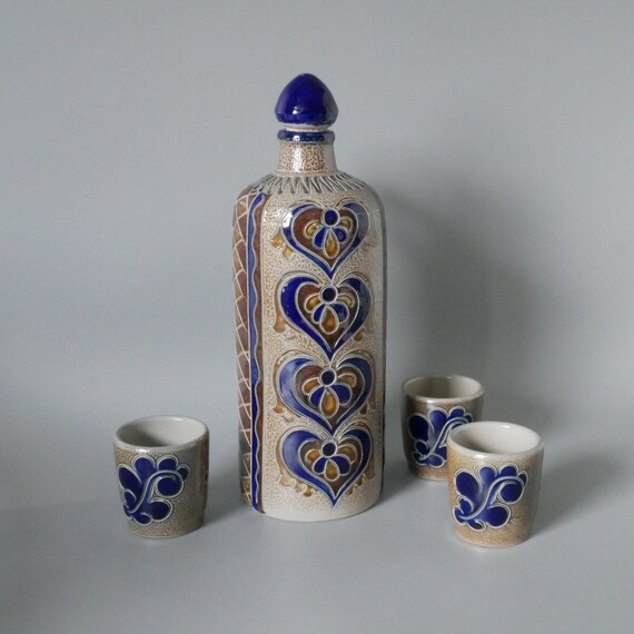 Vintage German Salt Glaze Drinking Set Westerwald Stoneware - Etsy
