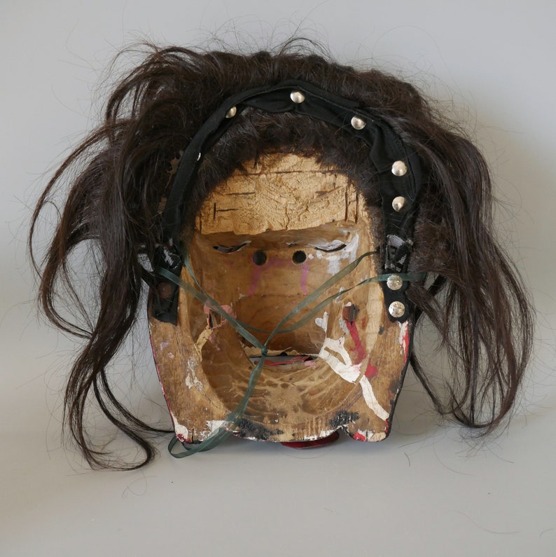 Balinese Rangda Demon Mask H24cm, Polychrome Handpainted Carved Wooden ...