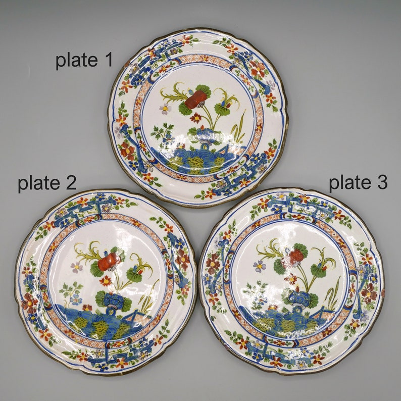 Antique Dutch Plates D19cm Hand Painted Polychrome Tin Glazed - Etsy