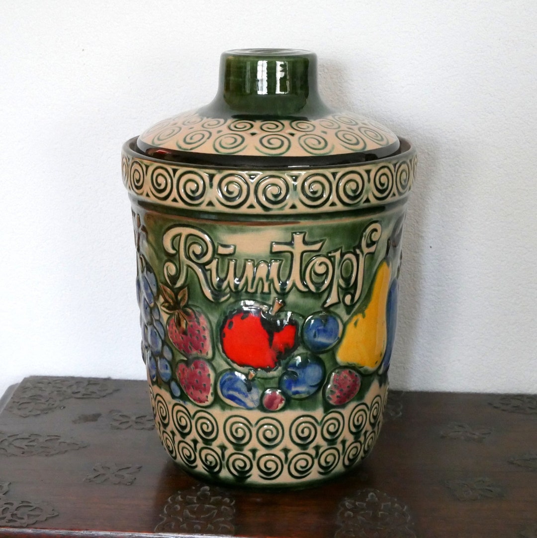 German Rumtopf, Glazed Lidded Ceramic Pot 823-32 by Scheurich Keramik ...