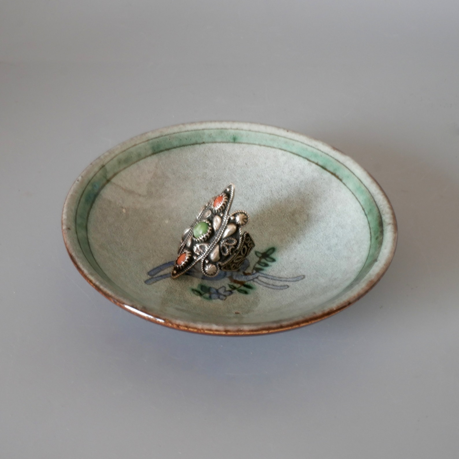 Ceramic Ring Dish D11cm Hand Painted Glazed Studio Pottery - Etsy