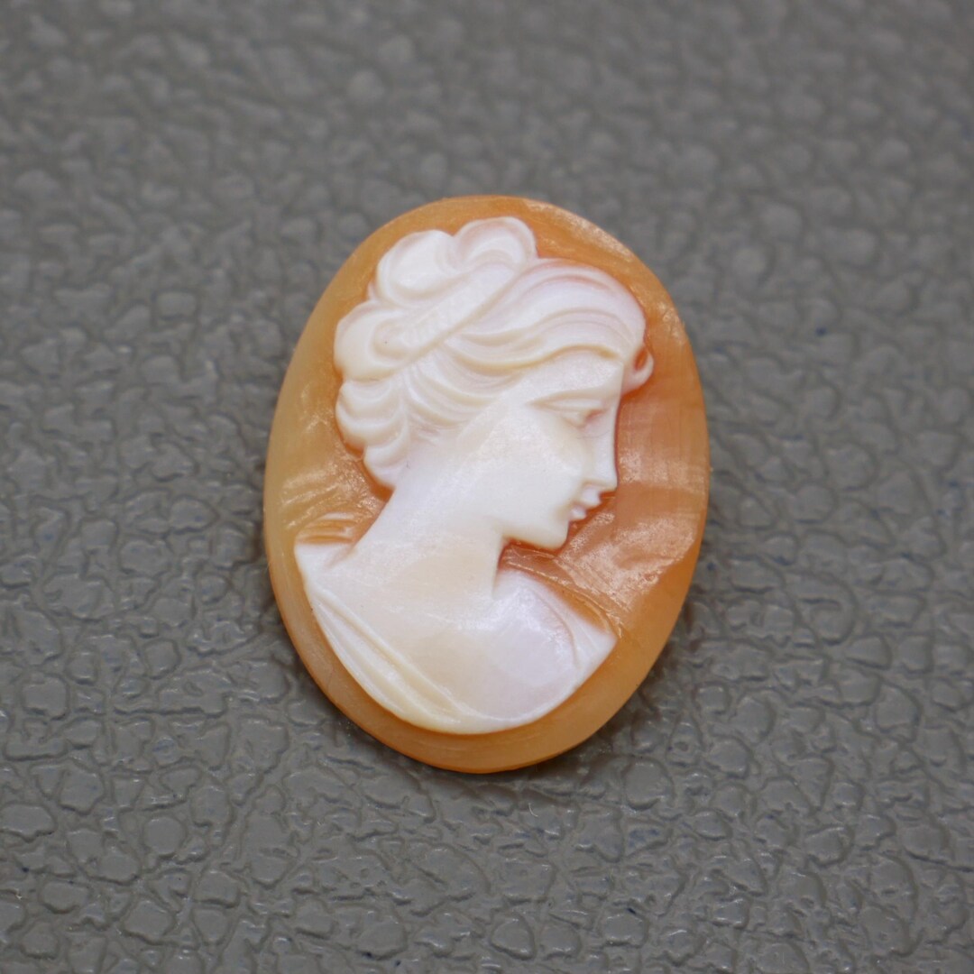 Vintage Italian Hand-carved Shell Cameo – Art Deco Woman Portrait Cameo ...
