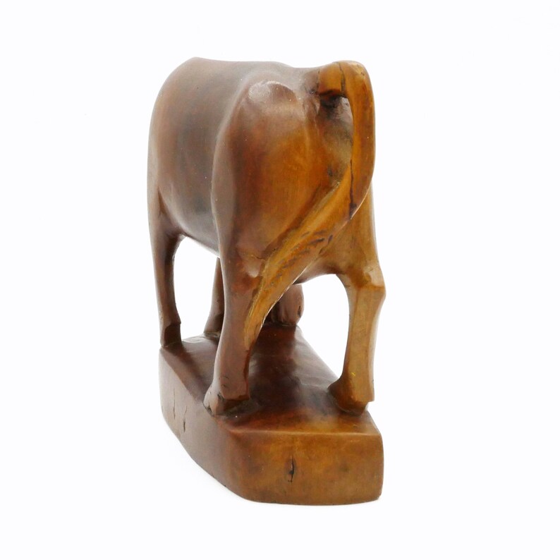 Antique Buffalo Sculpture H12cm Art Deco 1930s Carved Wooden | Etsy