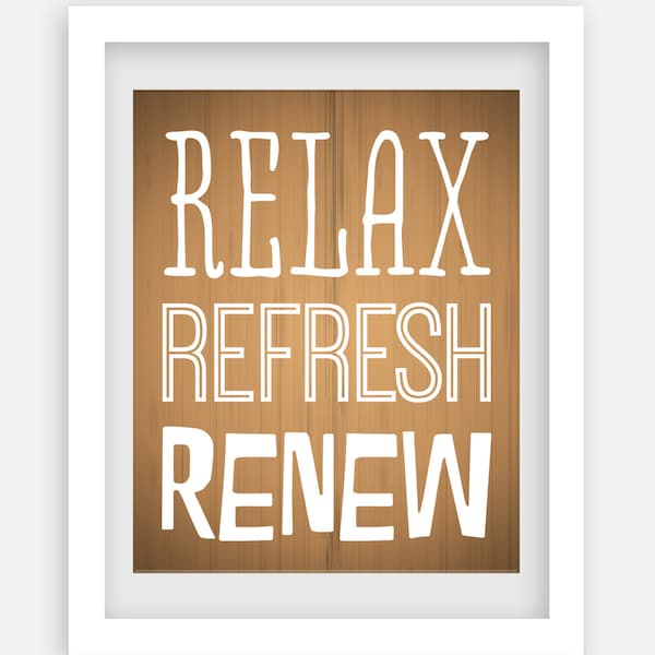 Relax Refresh Renew - Etsy