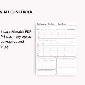 4 Week Gut Protocol Food Tracker - Digital Download - Etsy Australia
