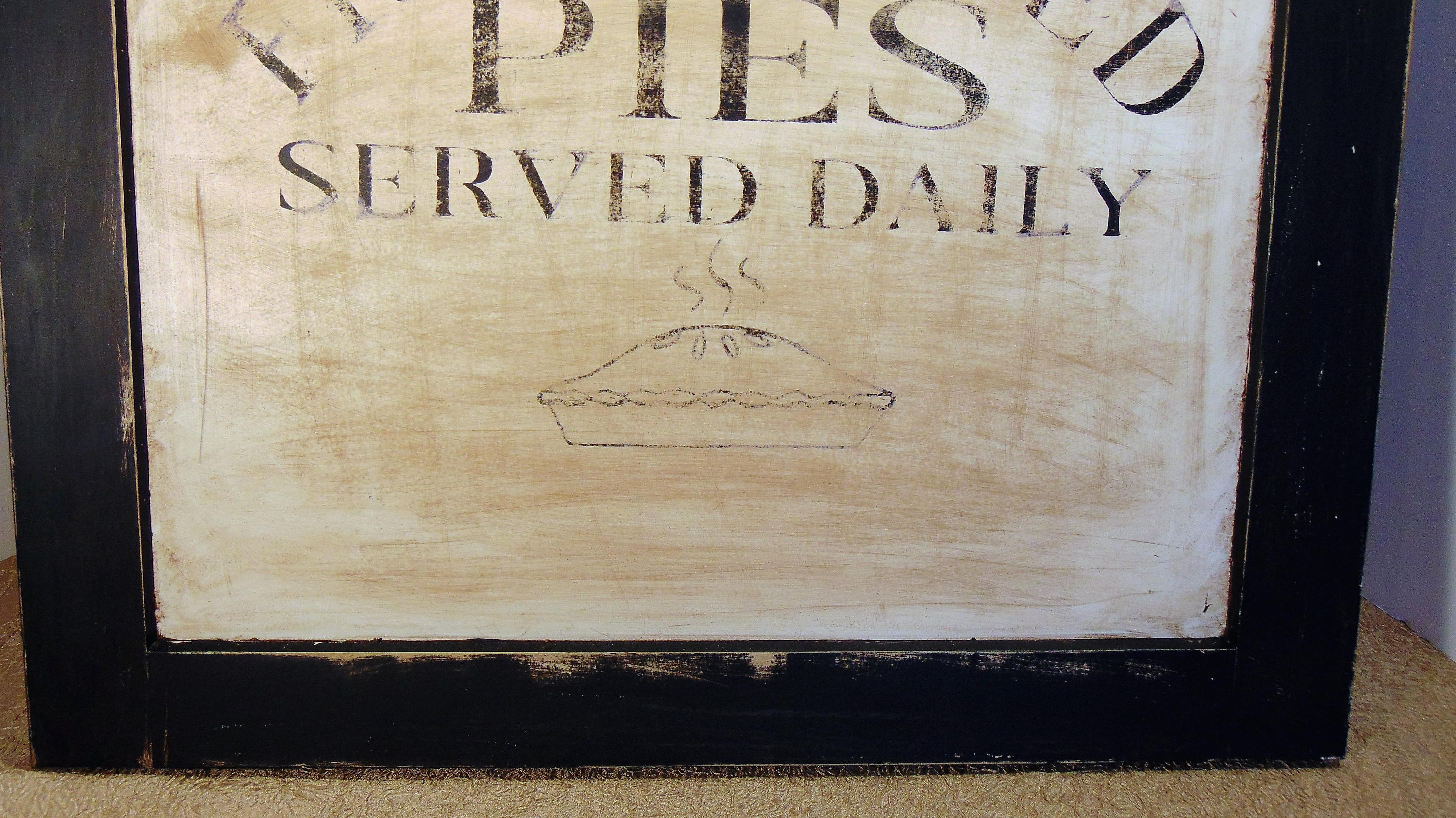 Large Handmade Fresh Baked Pies Sign Wooden Kitchen Sign - Etsy