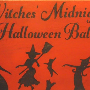 Halloween Witch Midnight Ball Sign - Etsy