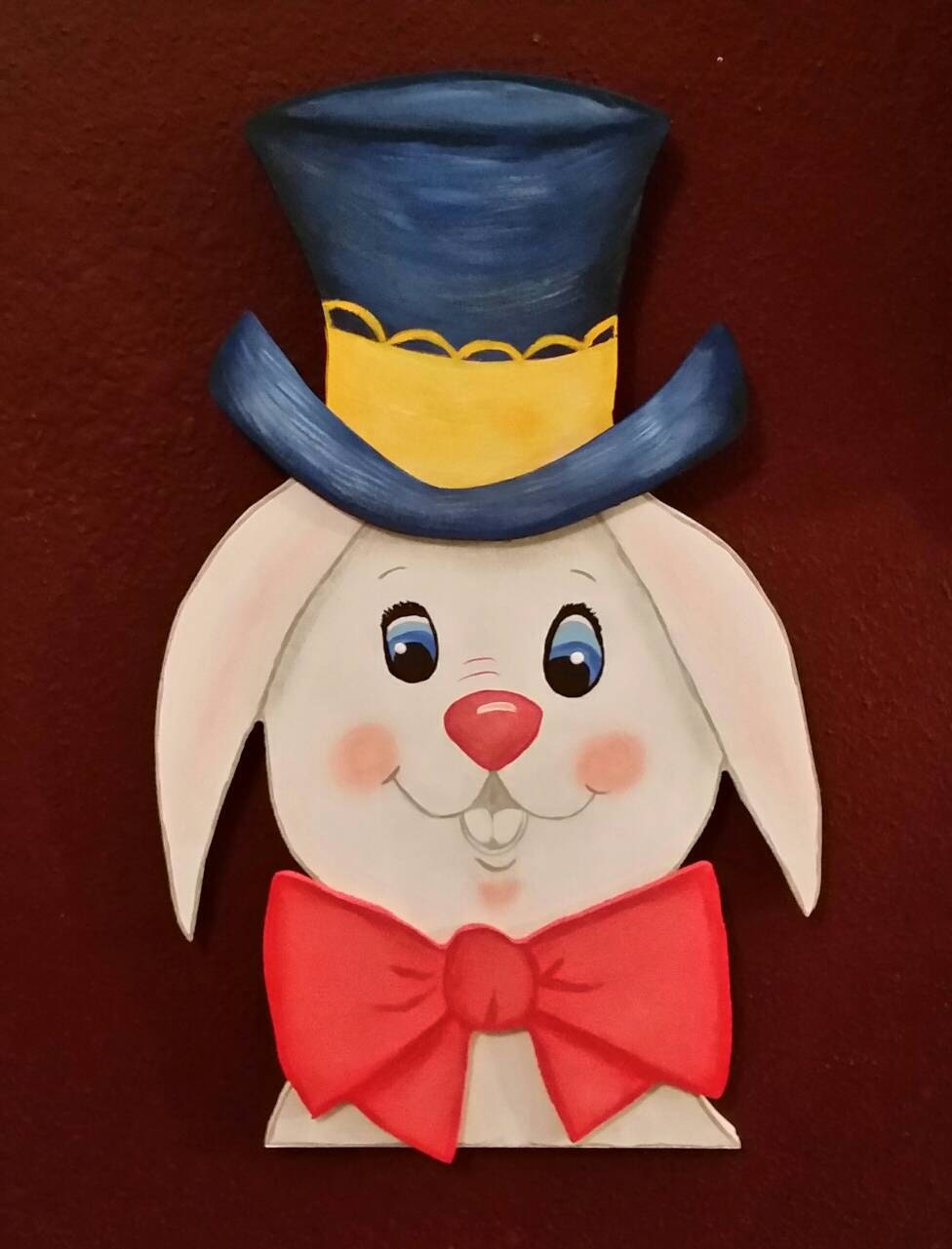 Made to Order Easter Bunny Door Hanger / Easter Bunny Decoration ...