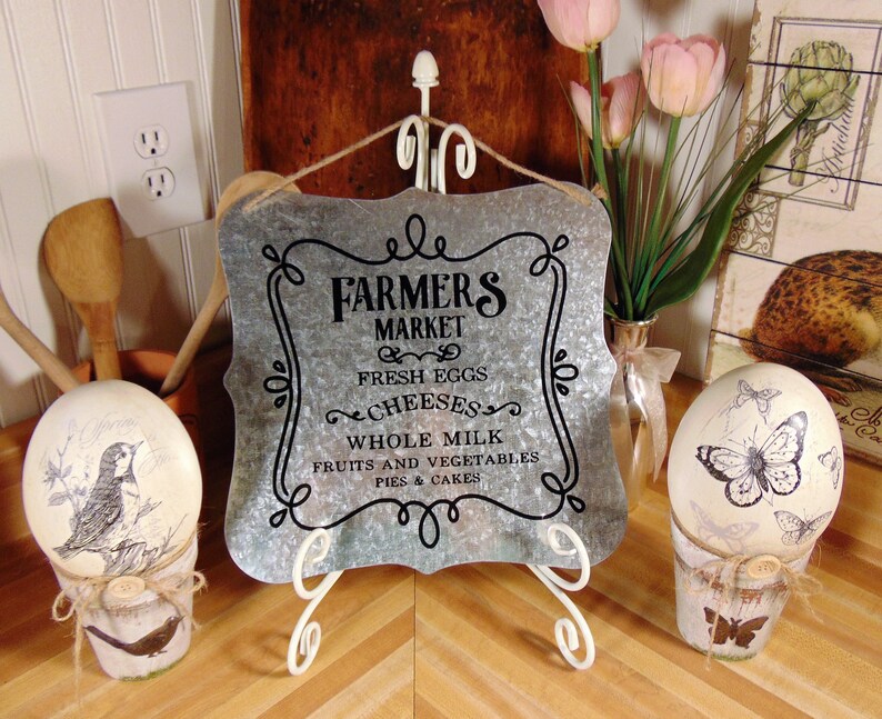 Metal Farmers Market Sign Tin Farm Sign Farmers Market Sign - Etsy