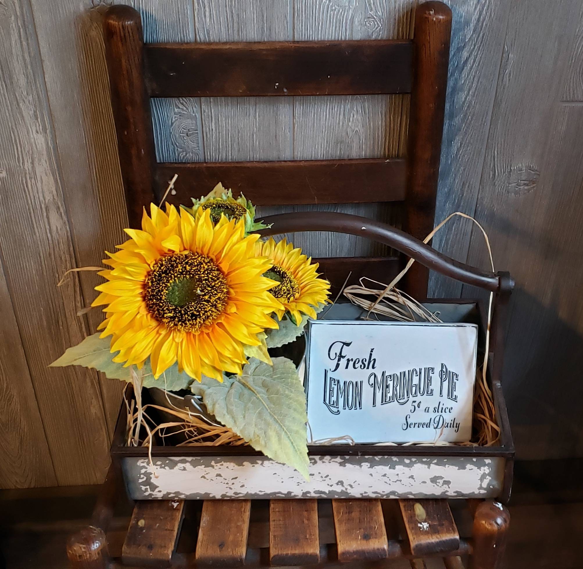 Wooden Mini Farmhouse Lemon Meringue Pie Sign - Etsy