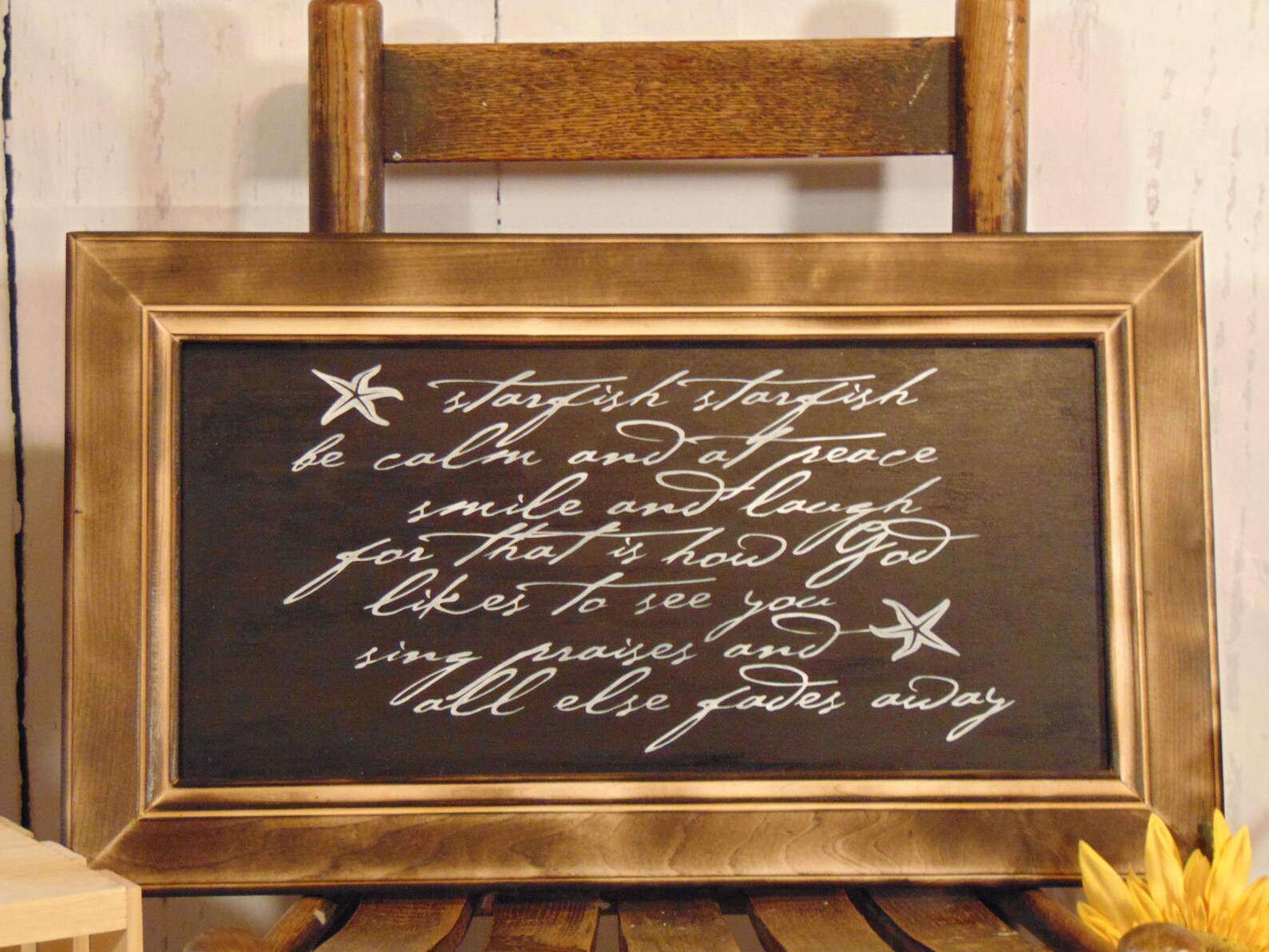 Starfish Poem Sign, Handmade Sign, Wooden Sign, Starfish Decor, Peace ...
