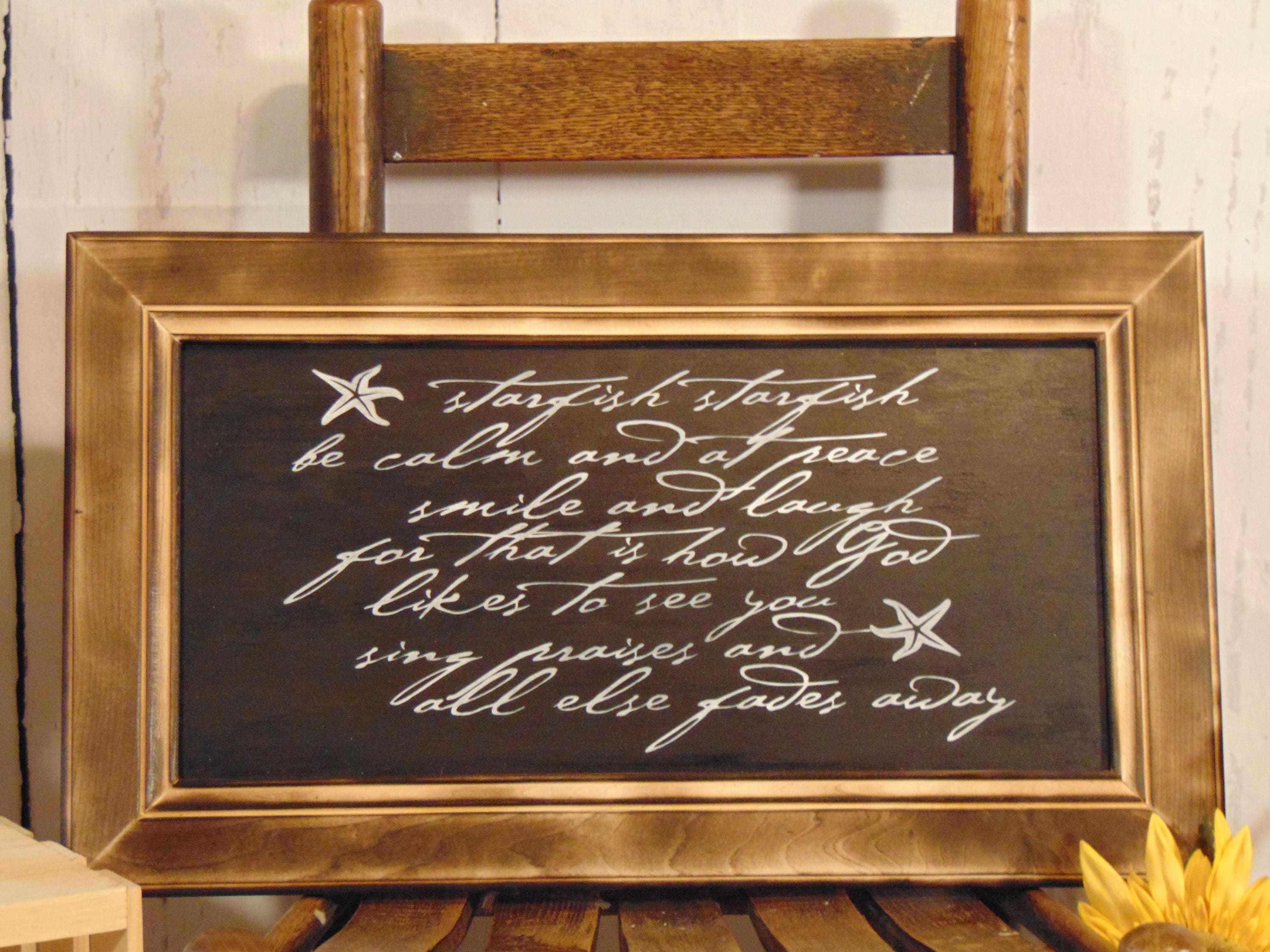 Starfish Poem Sign Handmade Sign Wooden Sign Starfish | Etsy