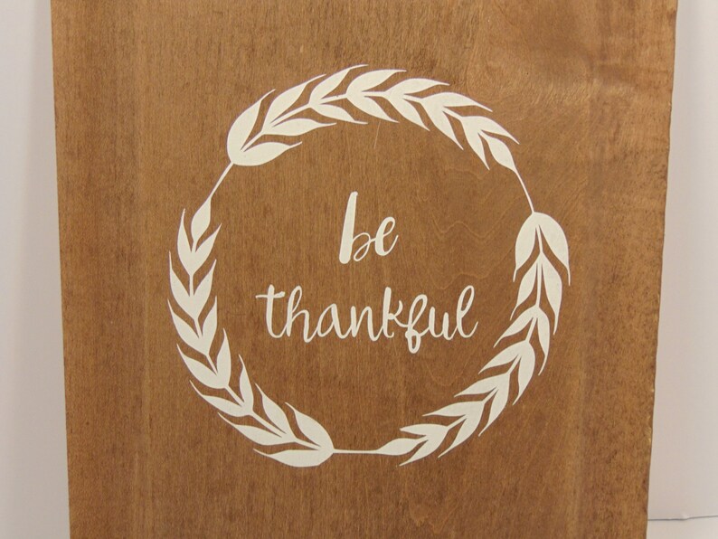 Handmade Wooden Fall Sign Be Thankful Sign Thanksgiving - Etsy