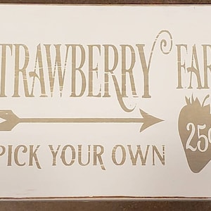 Mini Farmhouse Strawberry Farm Sign - Etsy